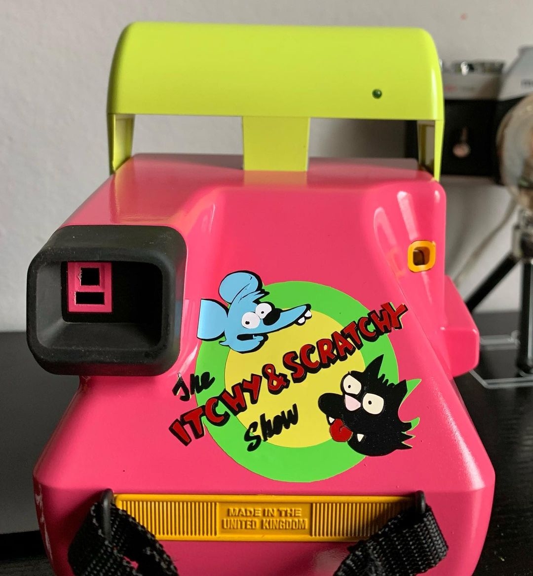 The Simpsons Itchy And Scratchy Custom Polaroid Camera